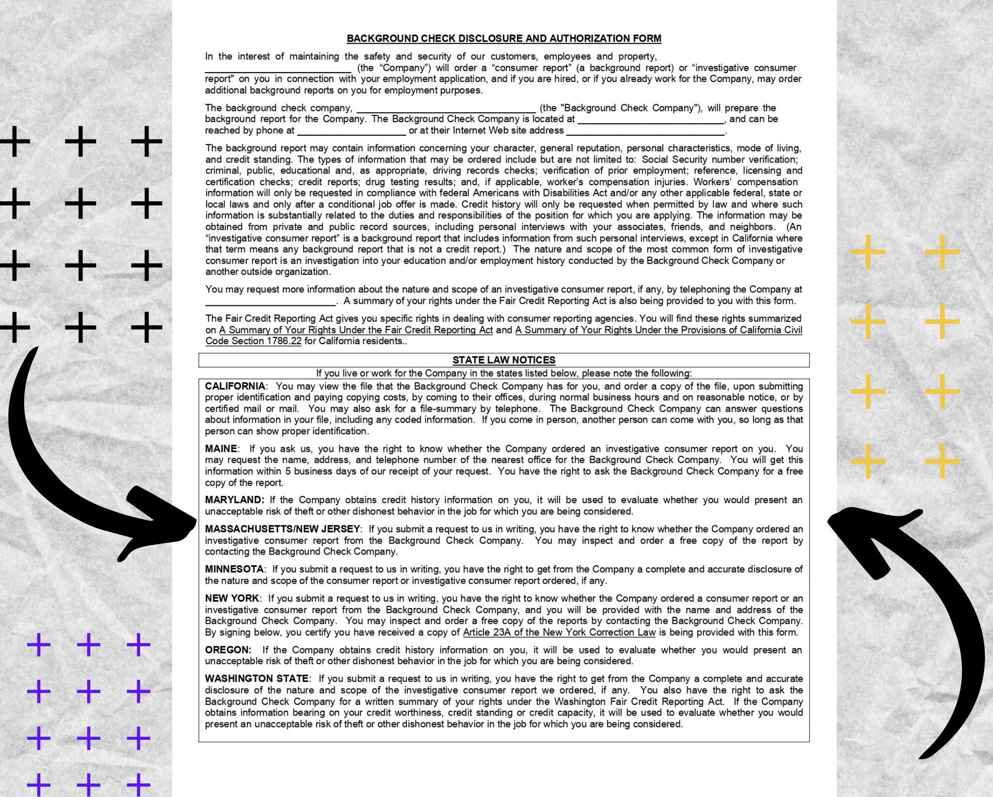 Background Check Form - Background Check Authorization Templates ...