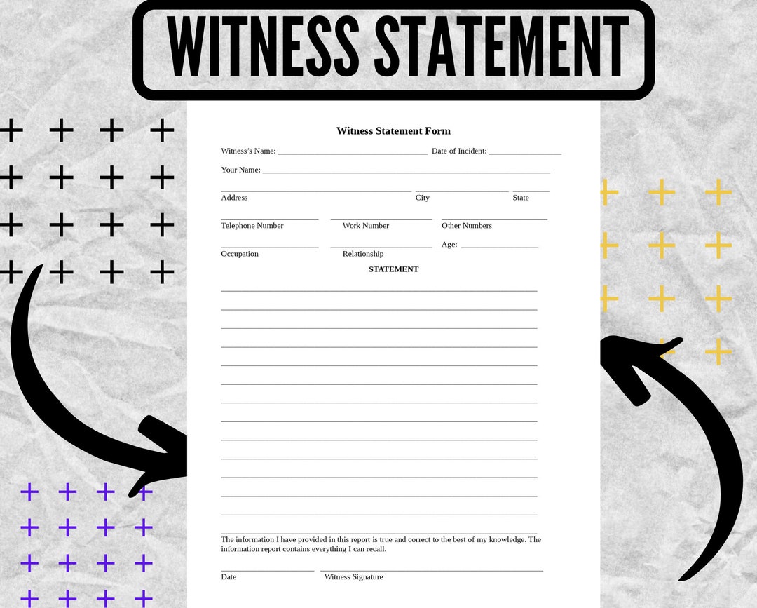 Blank Witness Statement Template