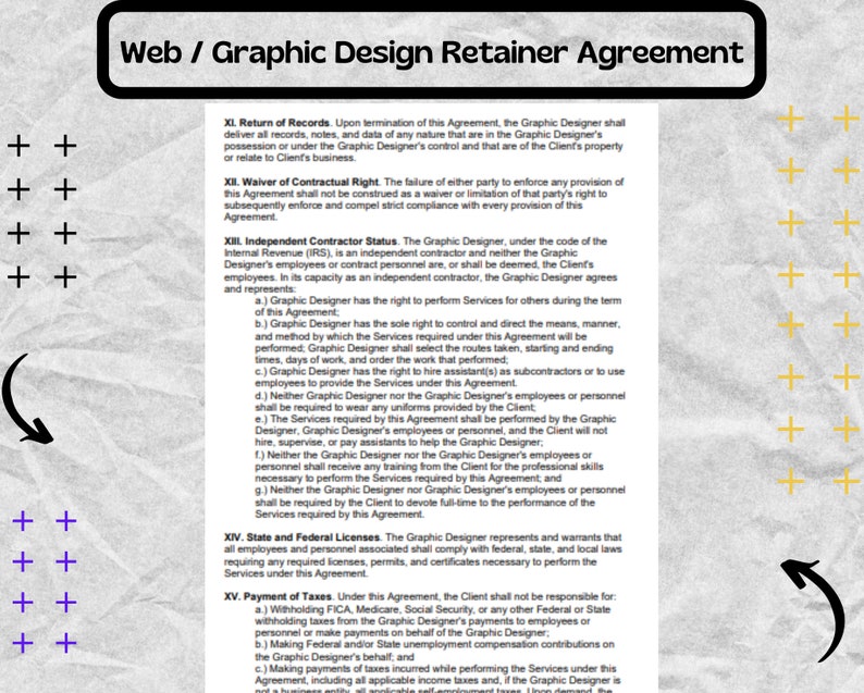 Web Graphic Design Retainer Agreement - Web Graphic Design Retainer ...