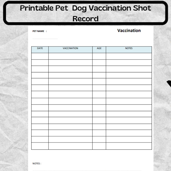 Dog Shot Record - Etsy