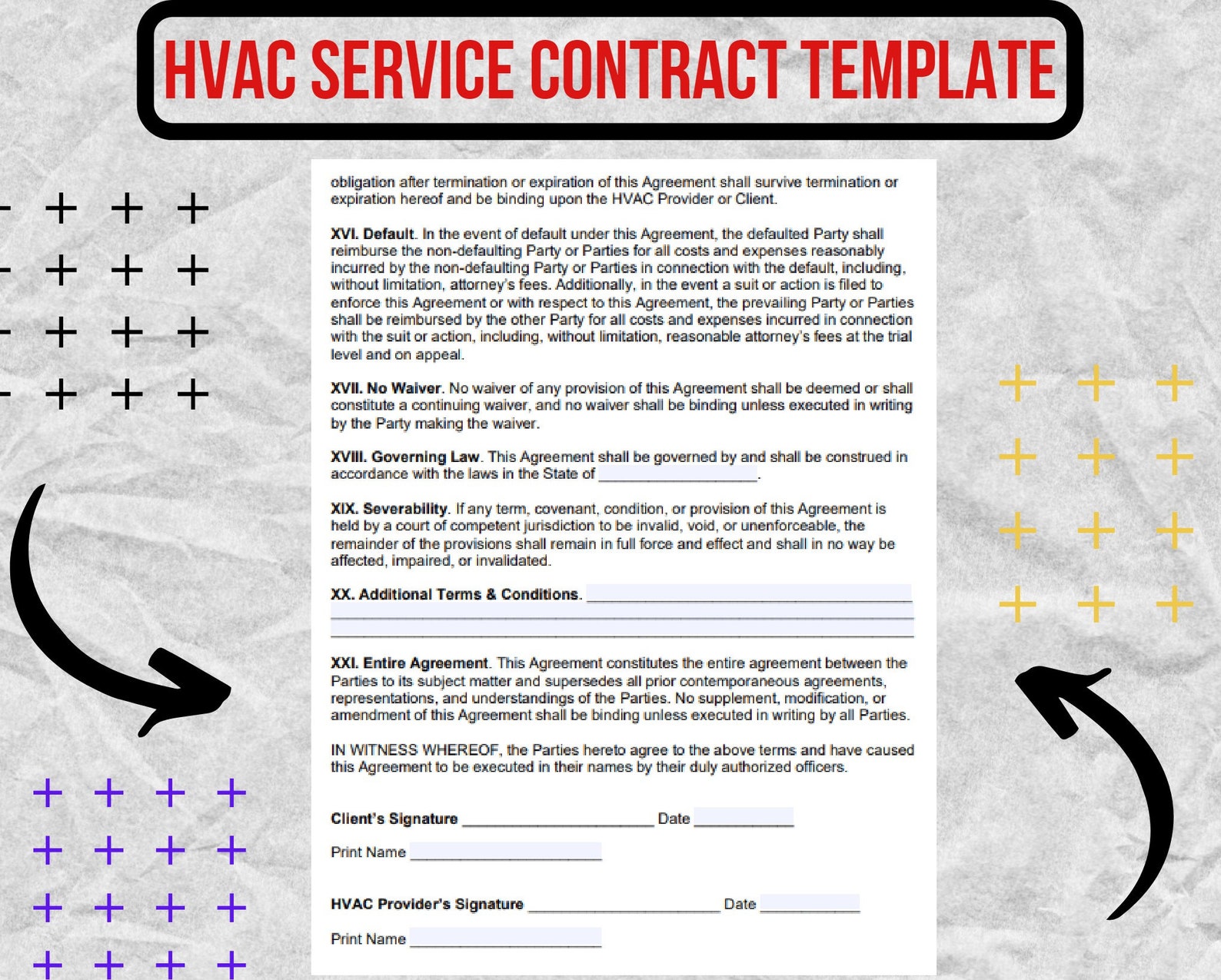 HVAC Service Contract Template / HVAC Service Contract / HVAC Service ...