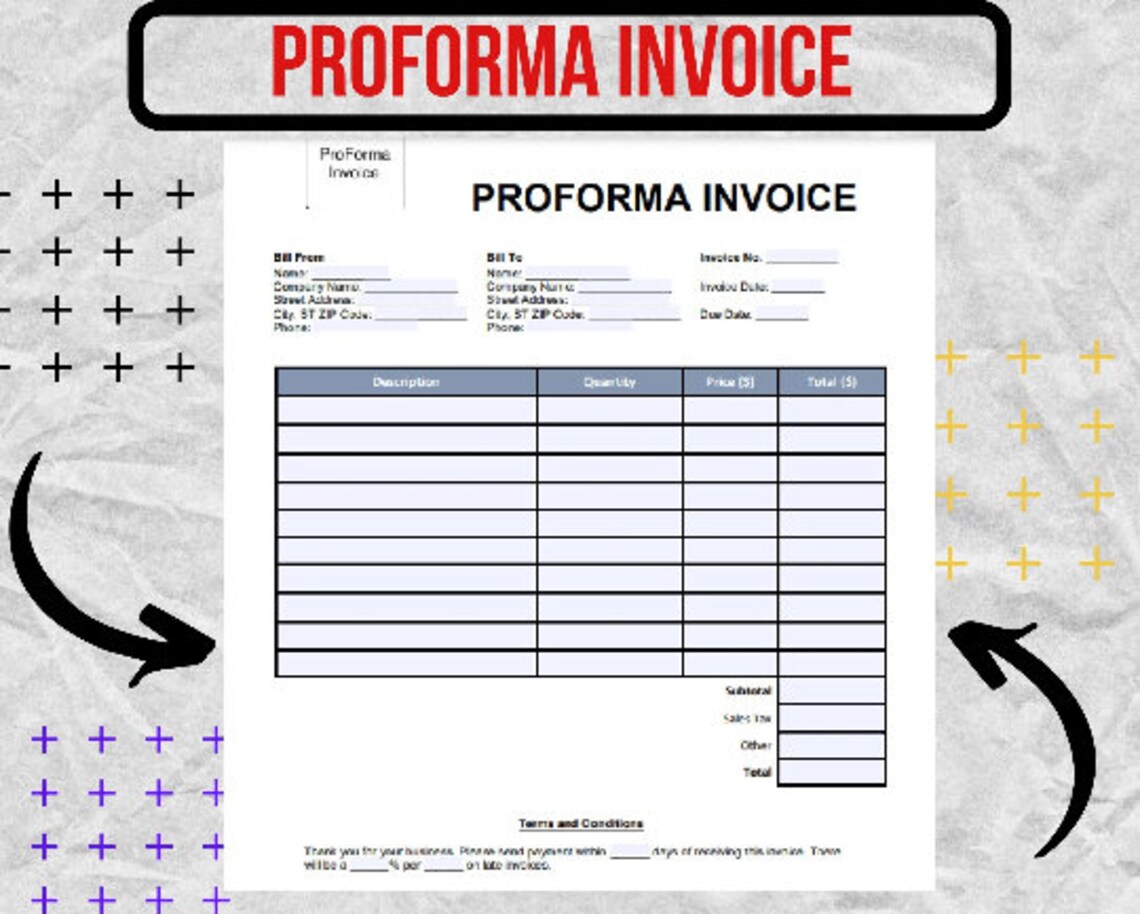 Proforma Invoice Template / Proforma Invoice / Proforma Invoice Forms ...