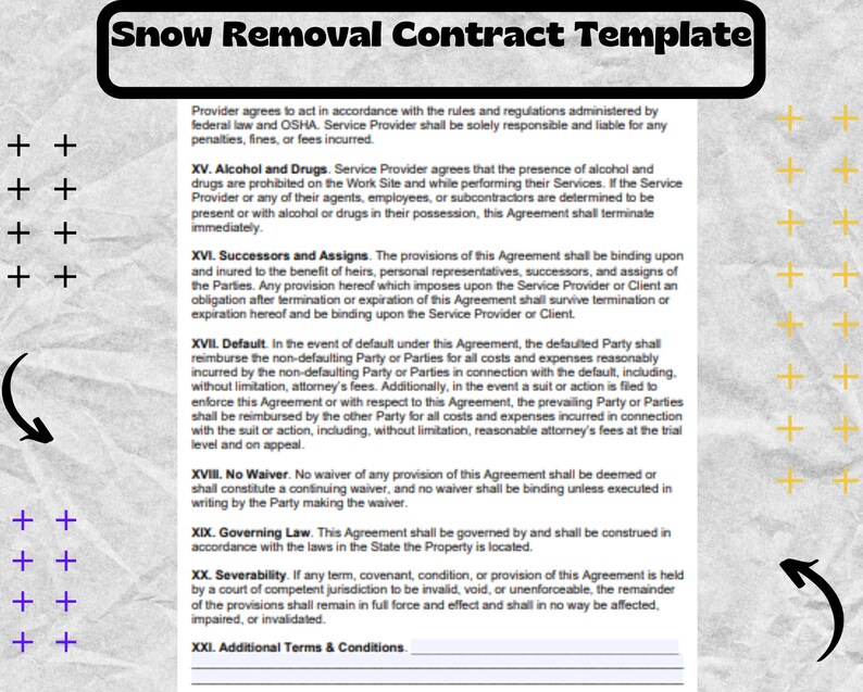 Snow Removal Contract Template - Snow Removal Contract Forms - Snow ...