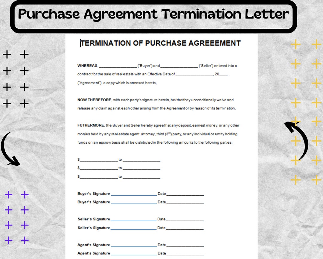 Purchase Agreement Termination Letter , Purchase Agreement Termination Letter Form ,termination ...