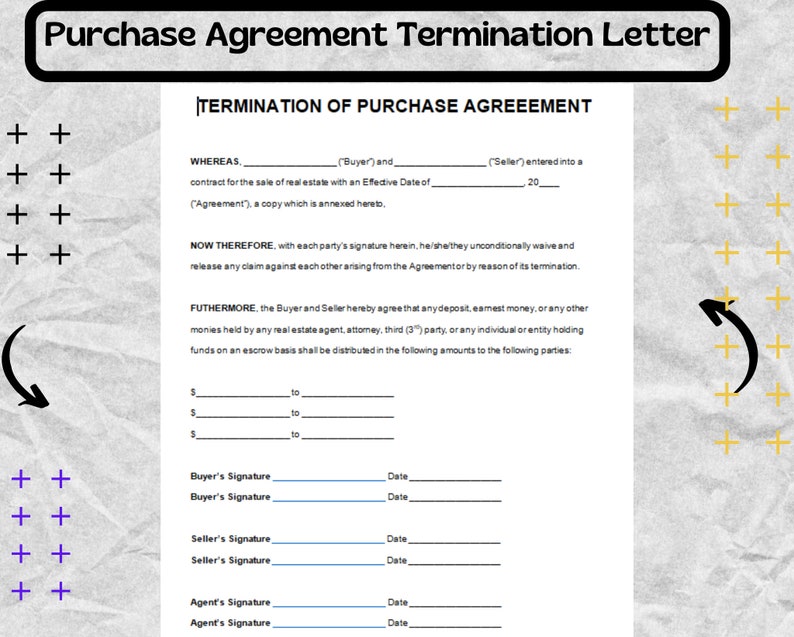 Purchase Agreement Termination Letter , Purchase Agreement Termination Letter Form ,termination ...
