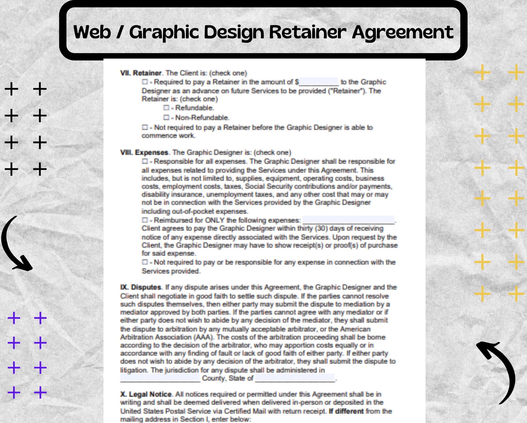 Web Graphic Design Retainer Agreement - Web Graphic Design Retainer ...
