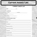 Current Assets List - Current Assets List Template - Current Assets ...