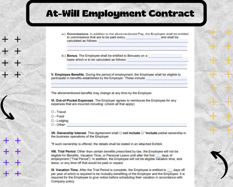 At-will Employment Contract - At-will Employment Contract Form - At ...