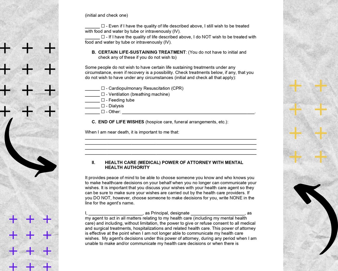 Living Will Form - Living Will Declaration- Living Will Template ...