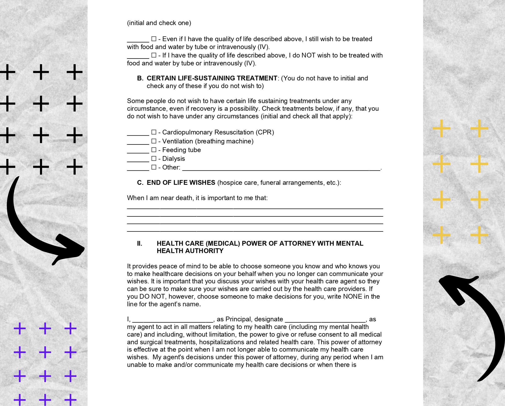 Living Will Form - Living Will Declaration- Living Will Template ...