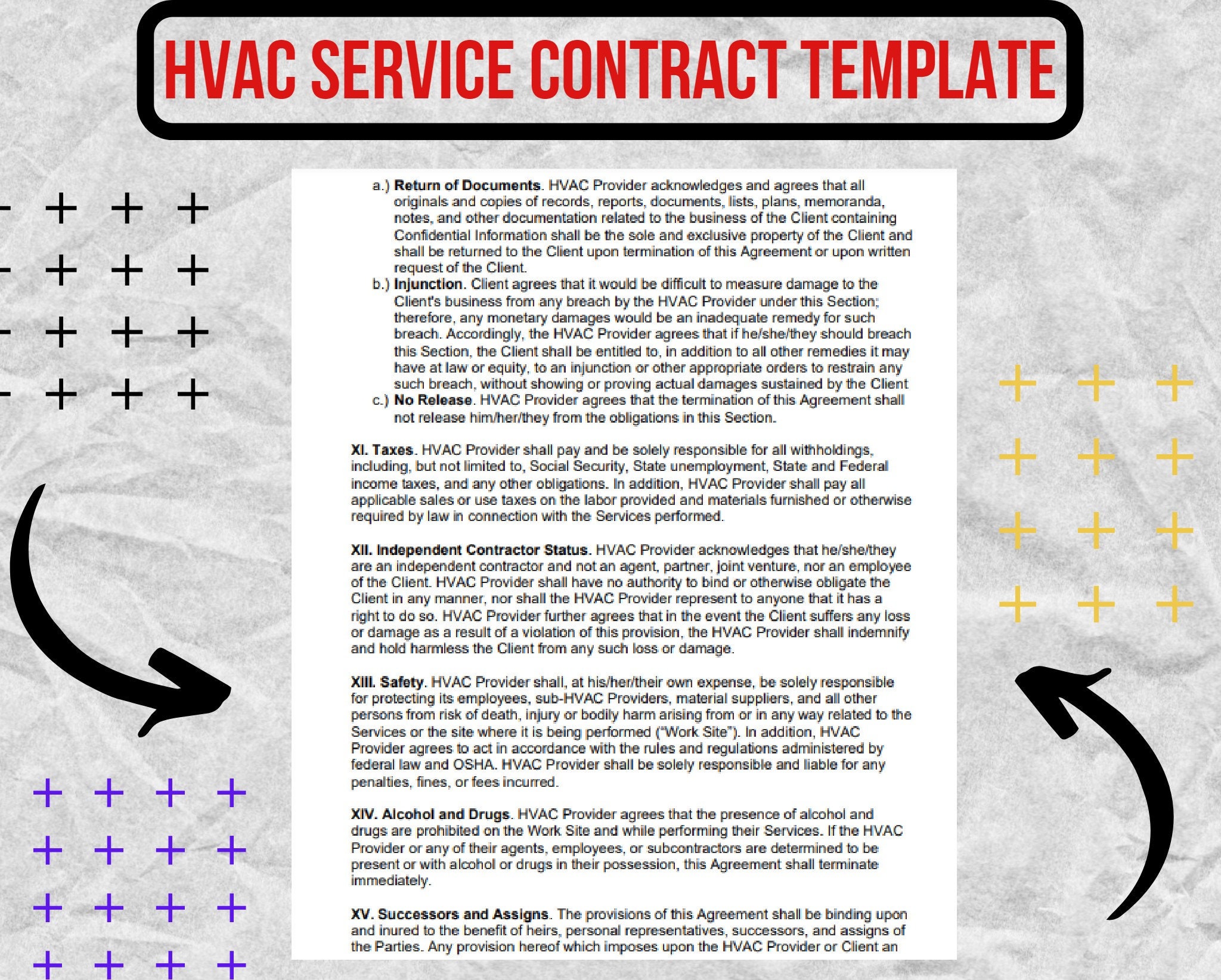 HVAC Service Contract Template / HVAC Service Contract / HVAC Service ...