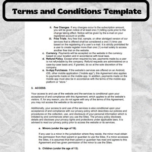 Terms and Conditions Templates - Terms and Conditions Forms - Terms and ...