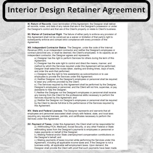 Interior Design Retainer Agreement- Interior Design Retainer Agreement ...