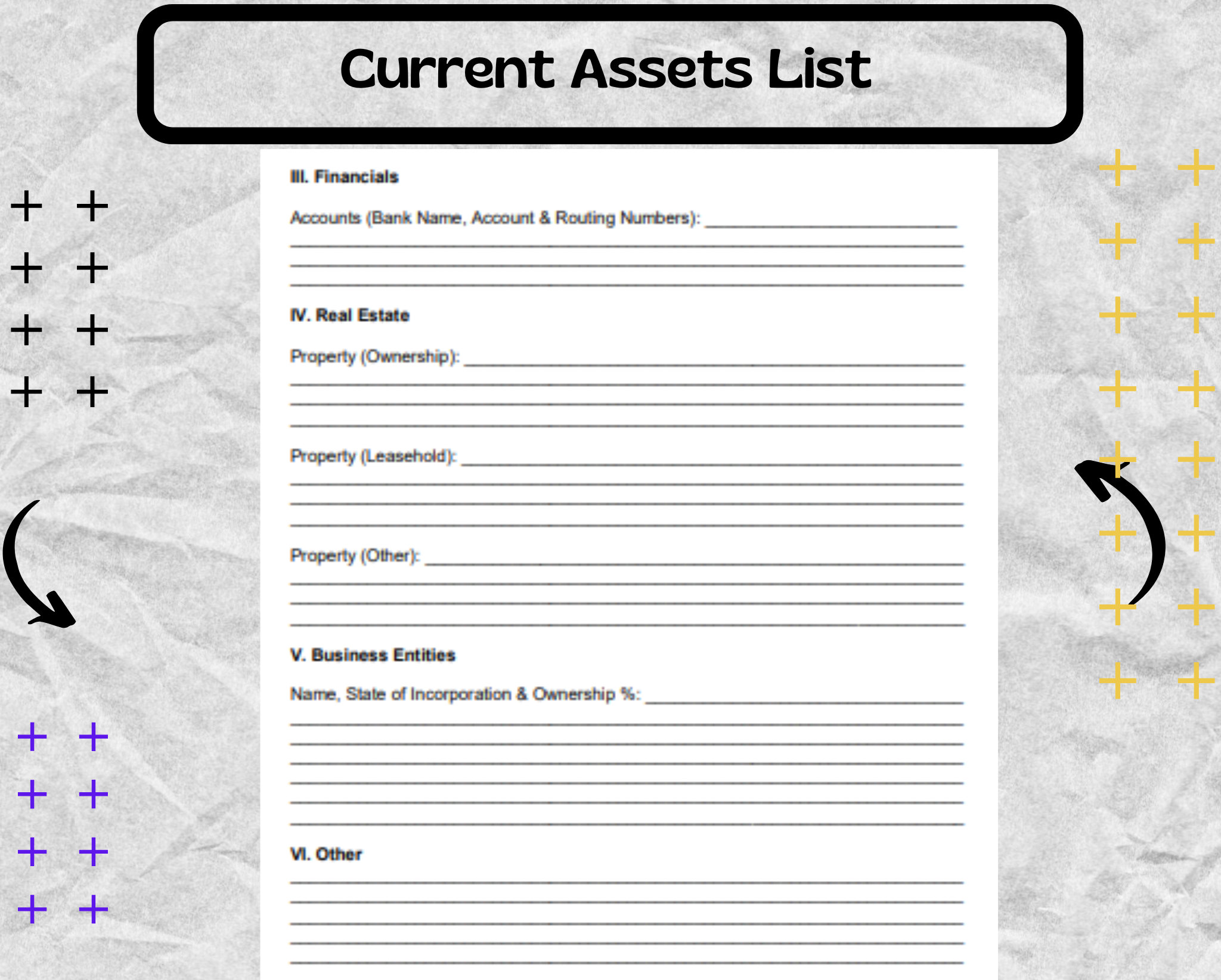 Current Assets List - Current Assets List Template - Current Assets ...