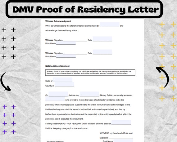 Notarized Letter Of Residency