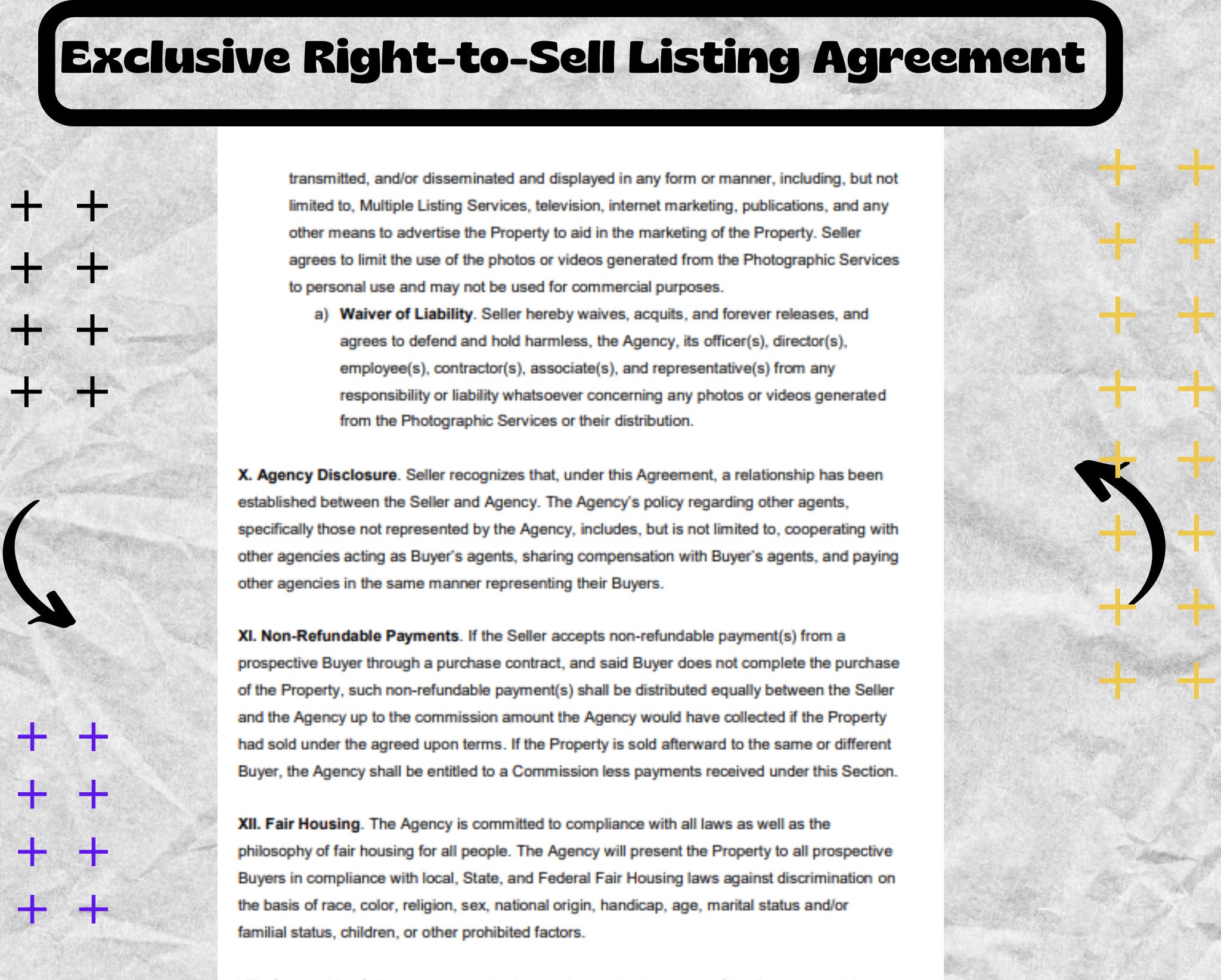 Exclusive Right-to-sell Listing Agreement,exclusive Right-to-sell ...
