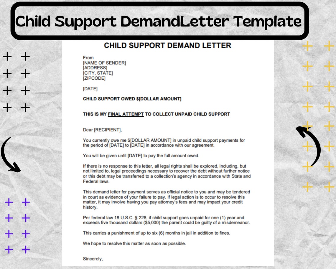 Child Support Demand Letter Template - Child Support Demand Letter Form ...
