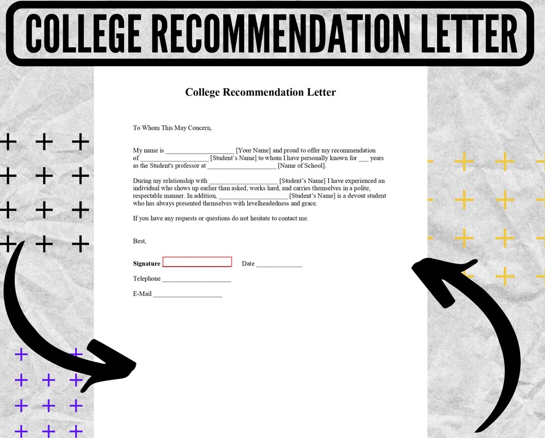 College Recommendation Letter - College Recommendation Letter Template ...