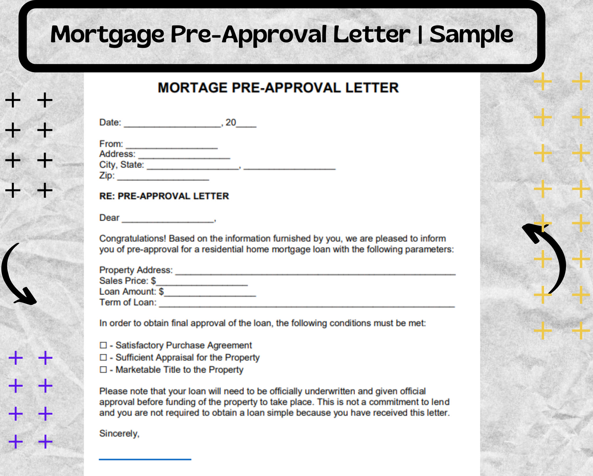 Mortgage Pre-approval Letter - Mortgage Pre-approval Letter Form ...