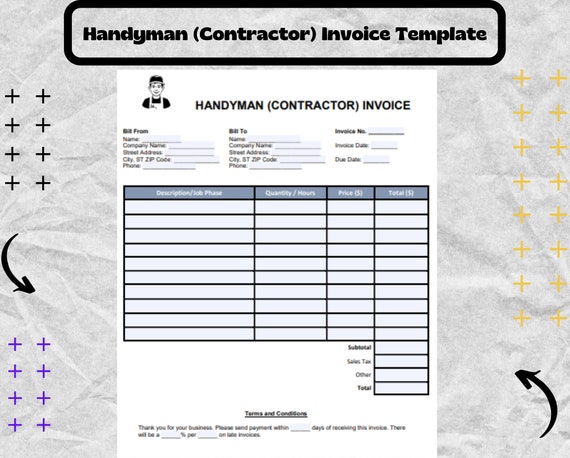 Handyman Services Invoice Plumbing Invoice Template Free Download