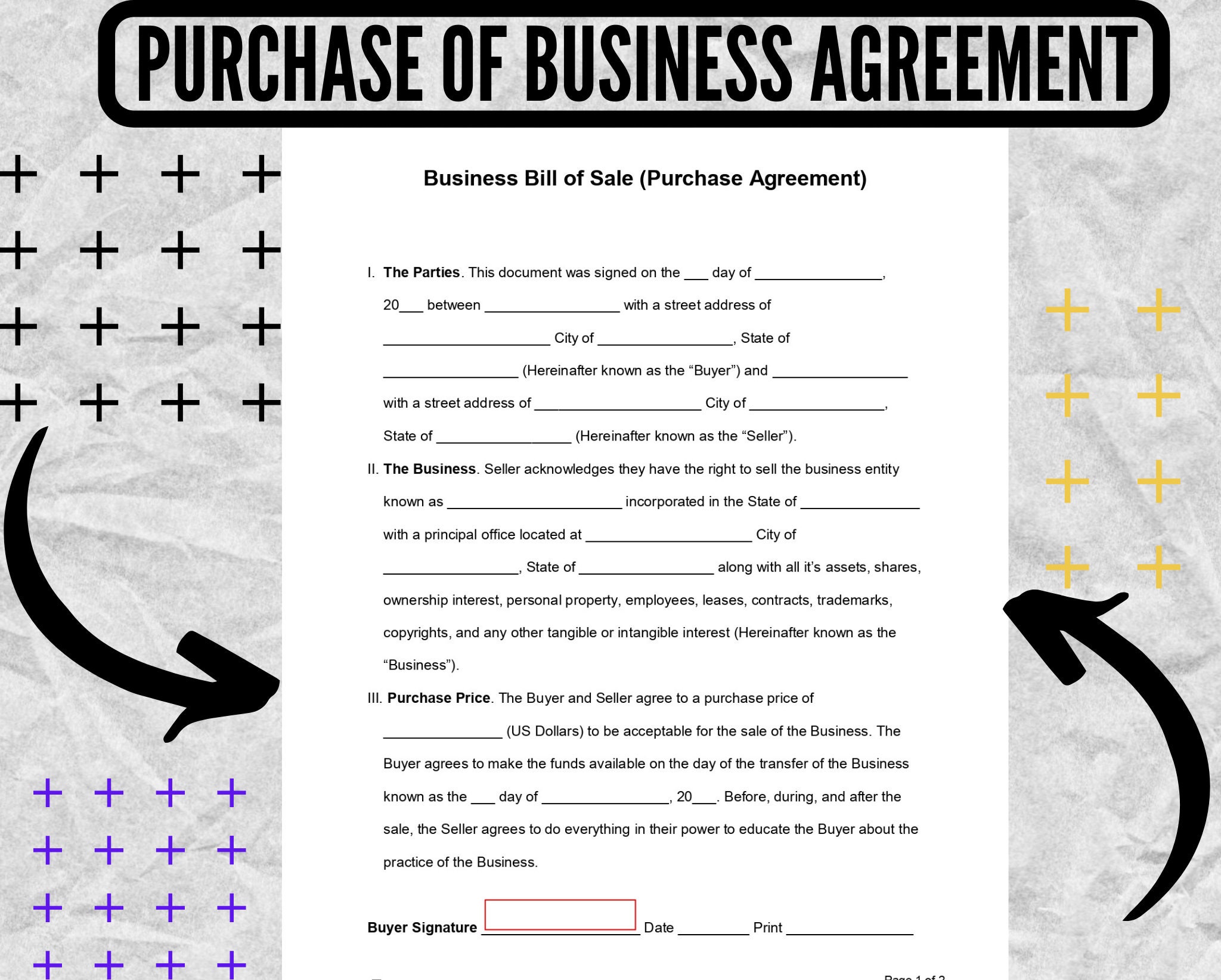 Business Purchase Agreement Template