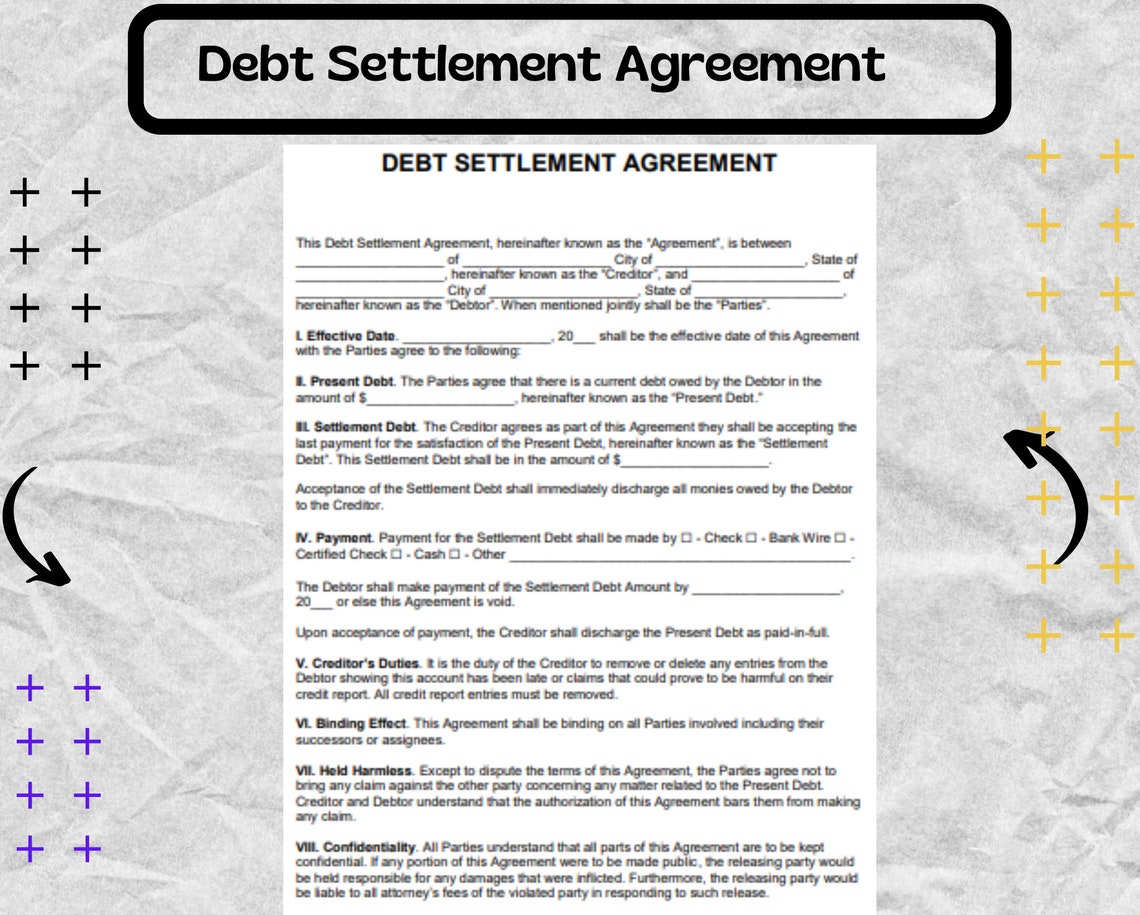 Debt Settlement Agreement - Debt Settlement Agreement Form - Debt ...