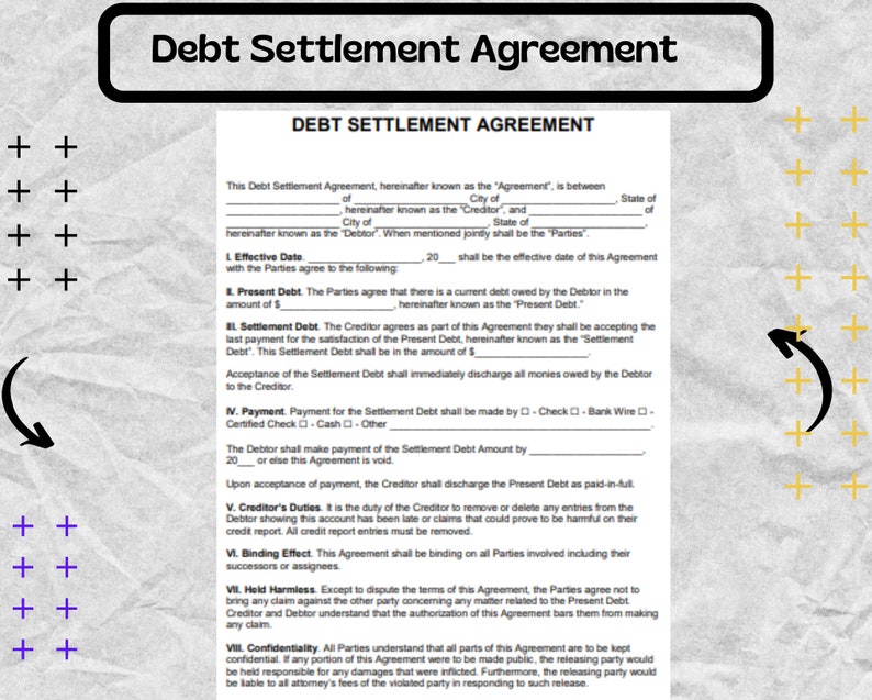 Debt Settlement Agreement - Debt Settlement Agreement Form - Debt ...
