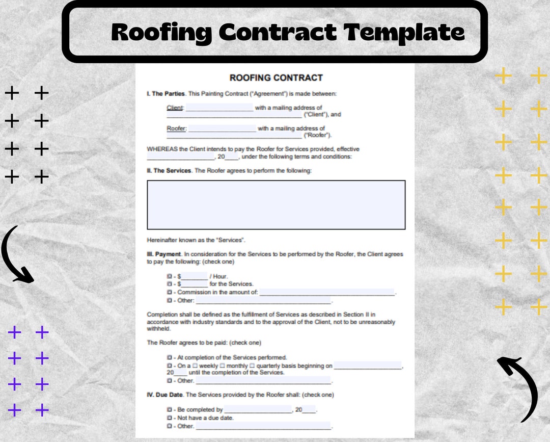 Roofing Contract Template - Roofing Contract Forms - Roofing Contract ...