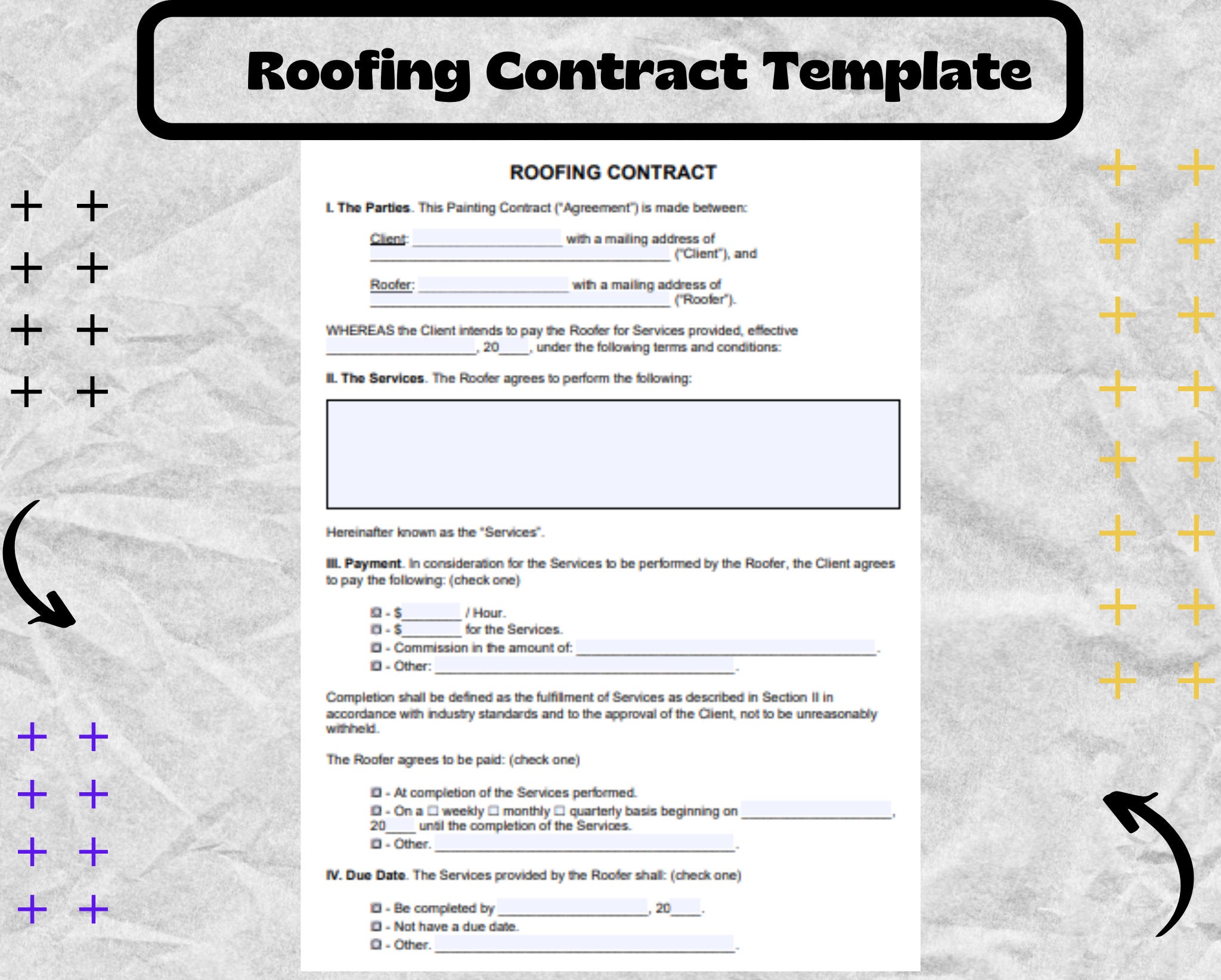 Roofing Contract Template - Roofing Contract Forms - Roofing Contract ...
