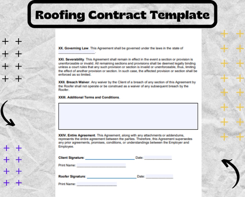 Roofing Contract Template - Roofing Contract Forms - Roofing Contract ...