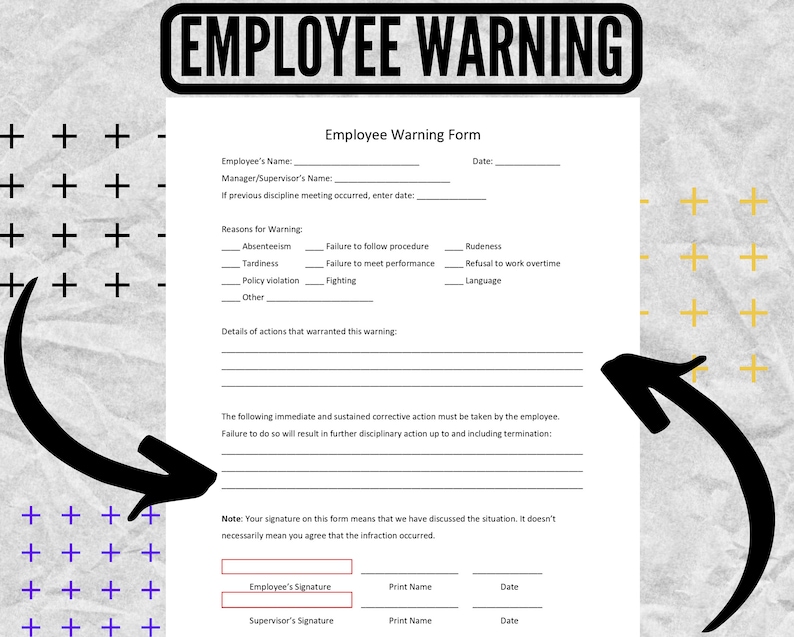 Employee Warning Notice Template, Employee Warning Notice Form ...