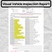 Visual Vehicle Inspection Report - Vehicle Inspection Worksheet ...
