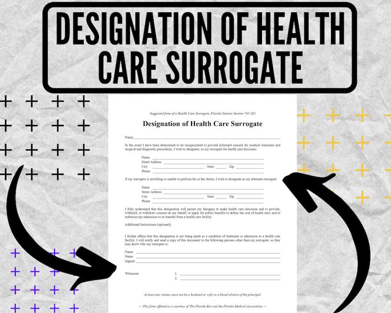 Health Care Surrogate Designation - ( DOCX + PDF ) - Medical Power of ...