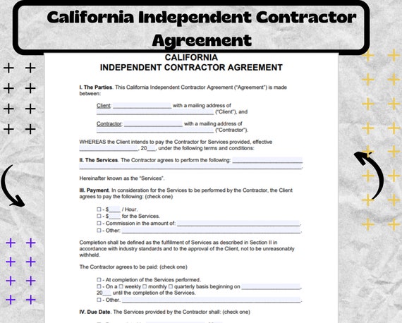 Independent Contractor Agreement Template California