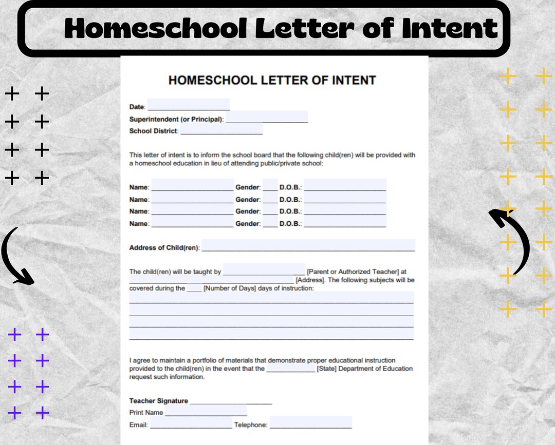 Homeschool Letter Of Intent Homeschool Letter Of Intent Form Homeschool Letter Of Intent Homeschool Letter Of Intent Form