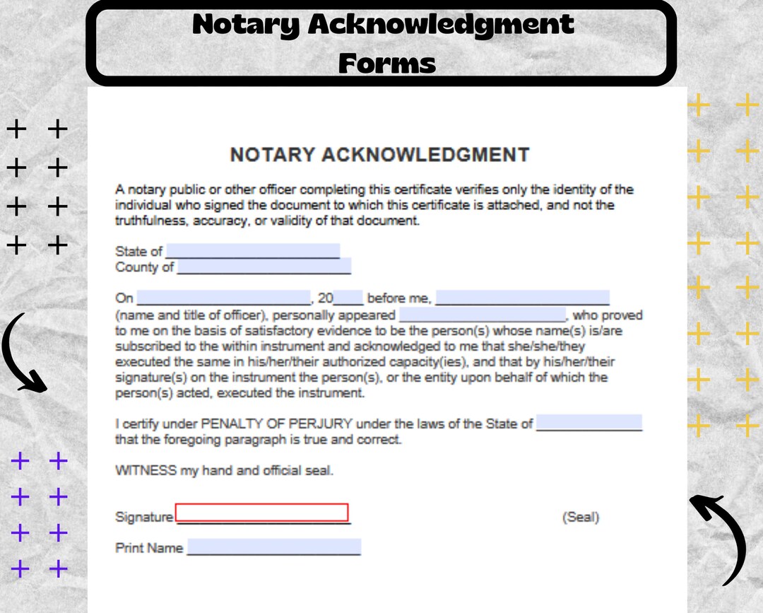 Notary Acknowledgment - Notary Acknowledgment Forms - Notary ...