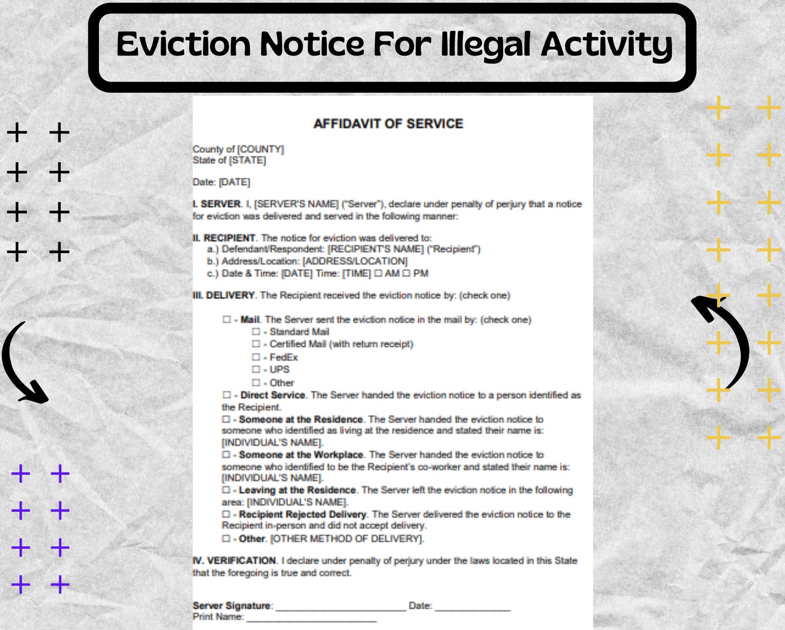 Eviction Notice for Illegal Activity , Notice to Quit - Eviction Notice ...