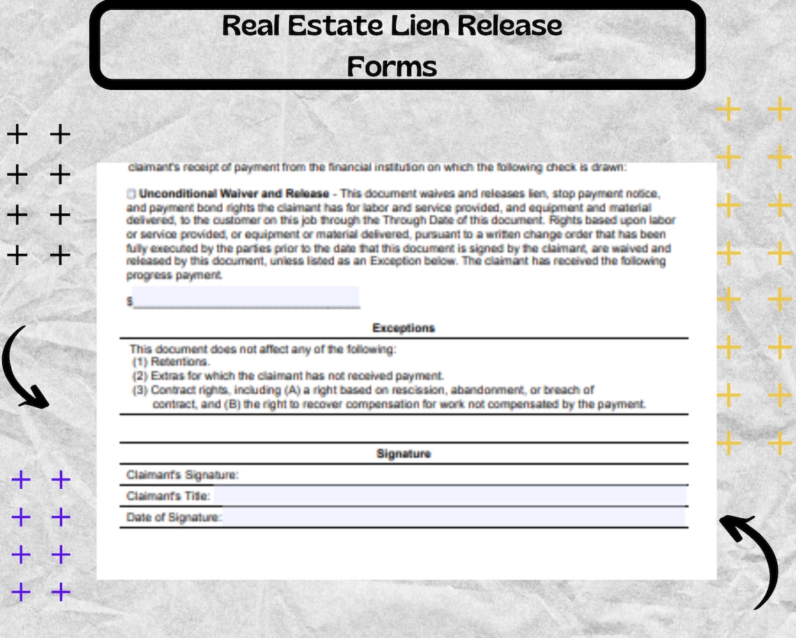Real Estate Lien Release - Real Estate Lien Release Form - Real Estate ...
