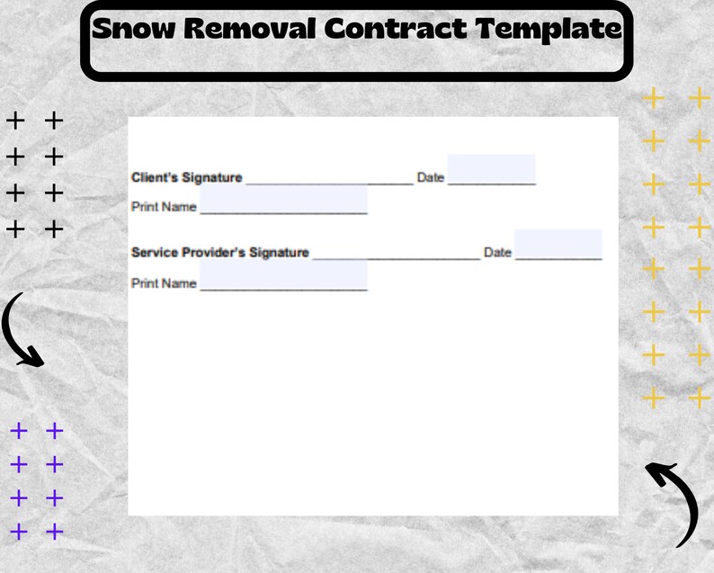Snow Removal Contract Template - Snow Removal Contract Forms - Snow ...