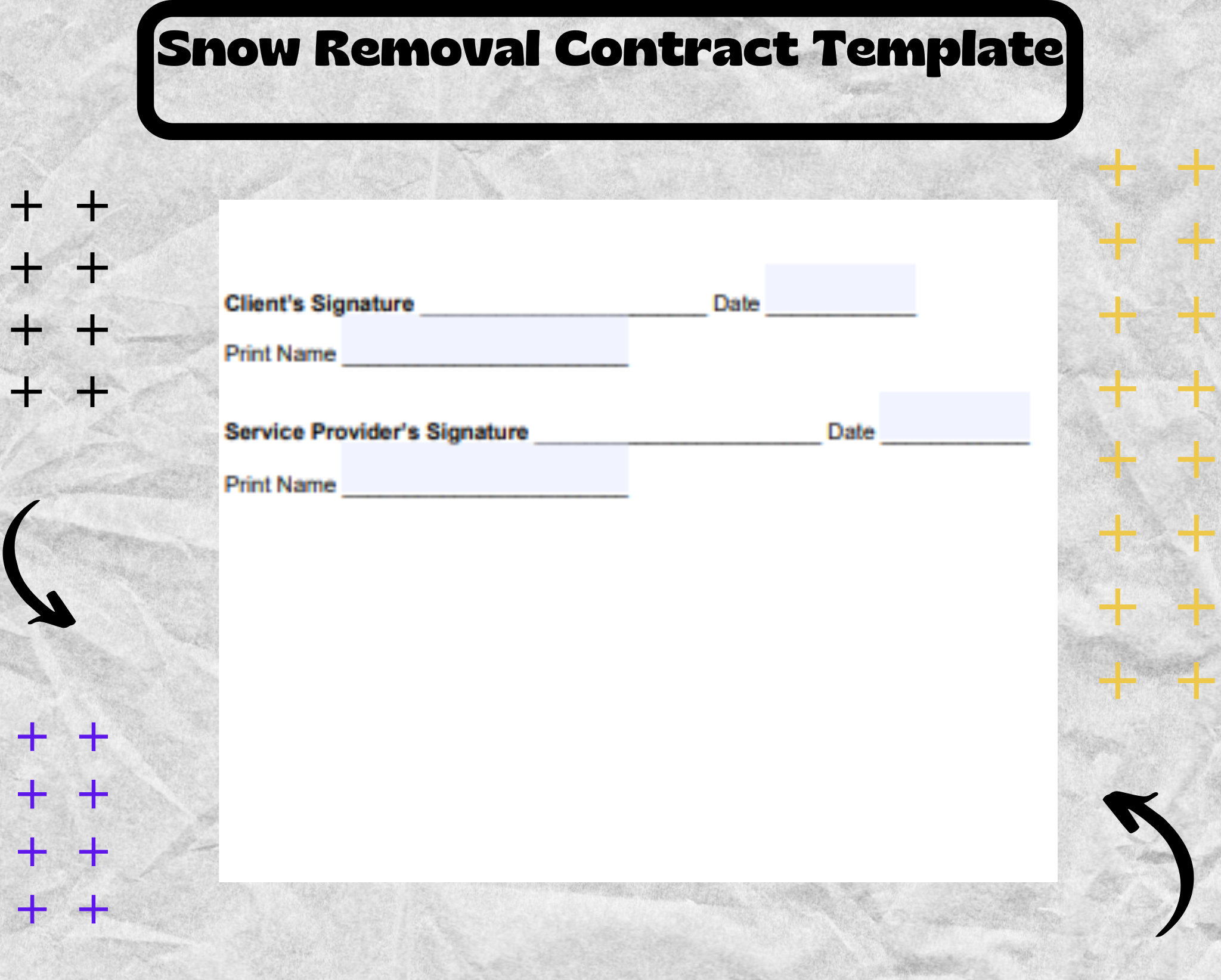 Snow Removal Contract Template - Snow Removal Contract Forms - Snow ...