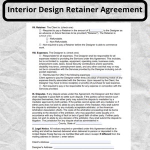 Interior Design Retainer Agreement- Interior Design Retainer Agreement ...