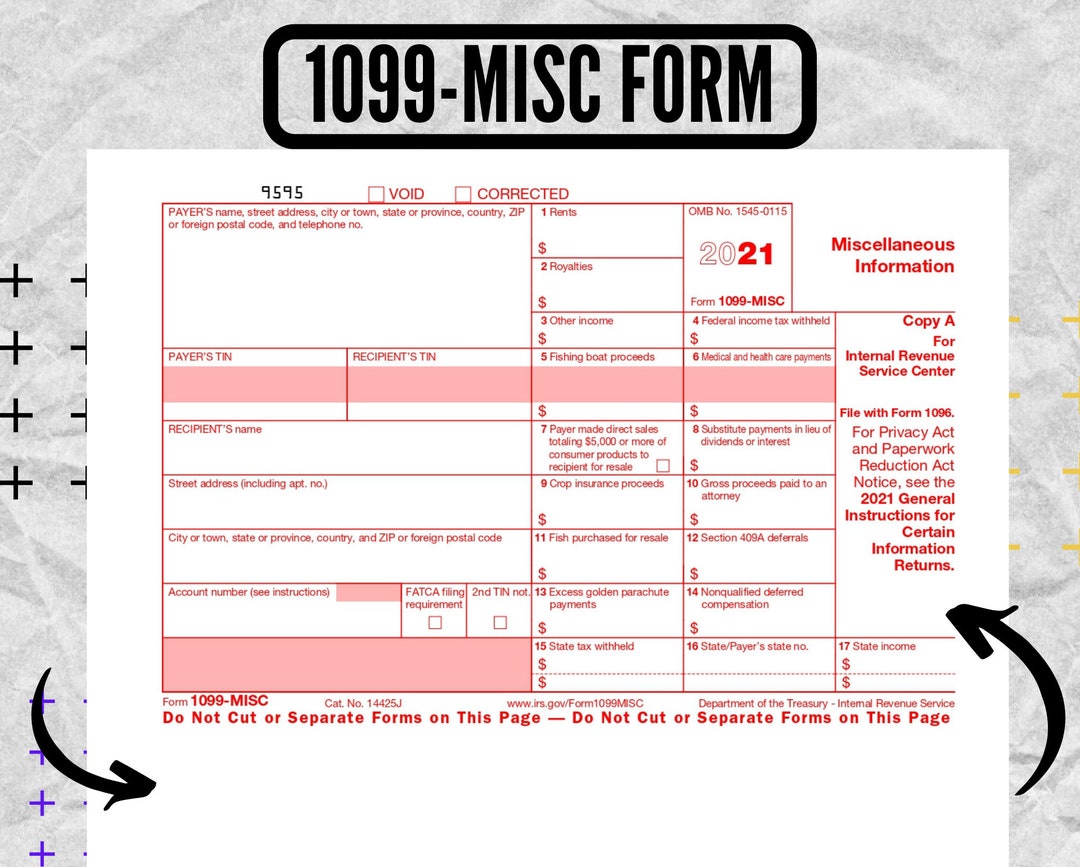 1099-MISC Form - 1099-misc 2020 - 1099-misc Form 2020 - Printable 1099 ...