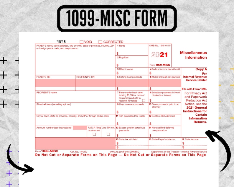 1099-MISC Form - 1099-misc 2020 - 1099-misc Form 2020 - Printable 1099 ...