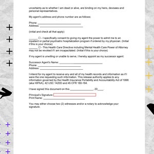 Living Will Form - Living Will Declaration- Living Will Template ...