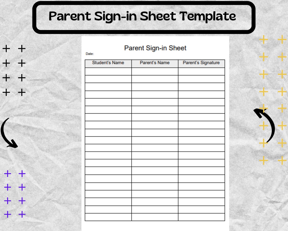 Parent Sign-in Sheet - Parent Sign-in Sheet Template -parent Sign-in ...