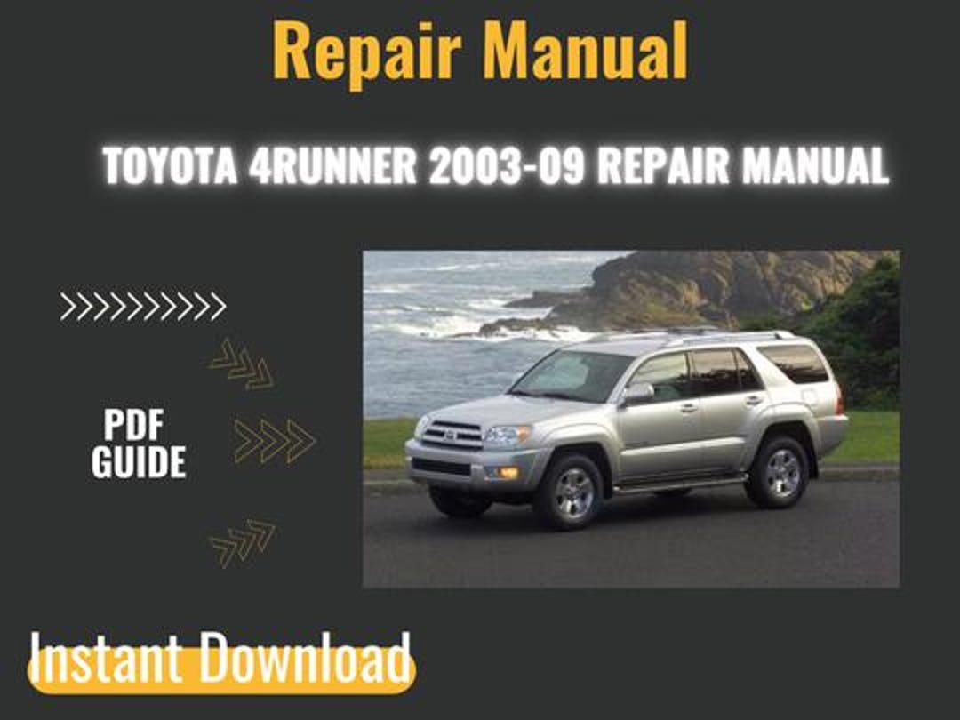 Toyota 4runner 2003-09 Repair Manual,service and Repair Manual,cars ...