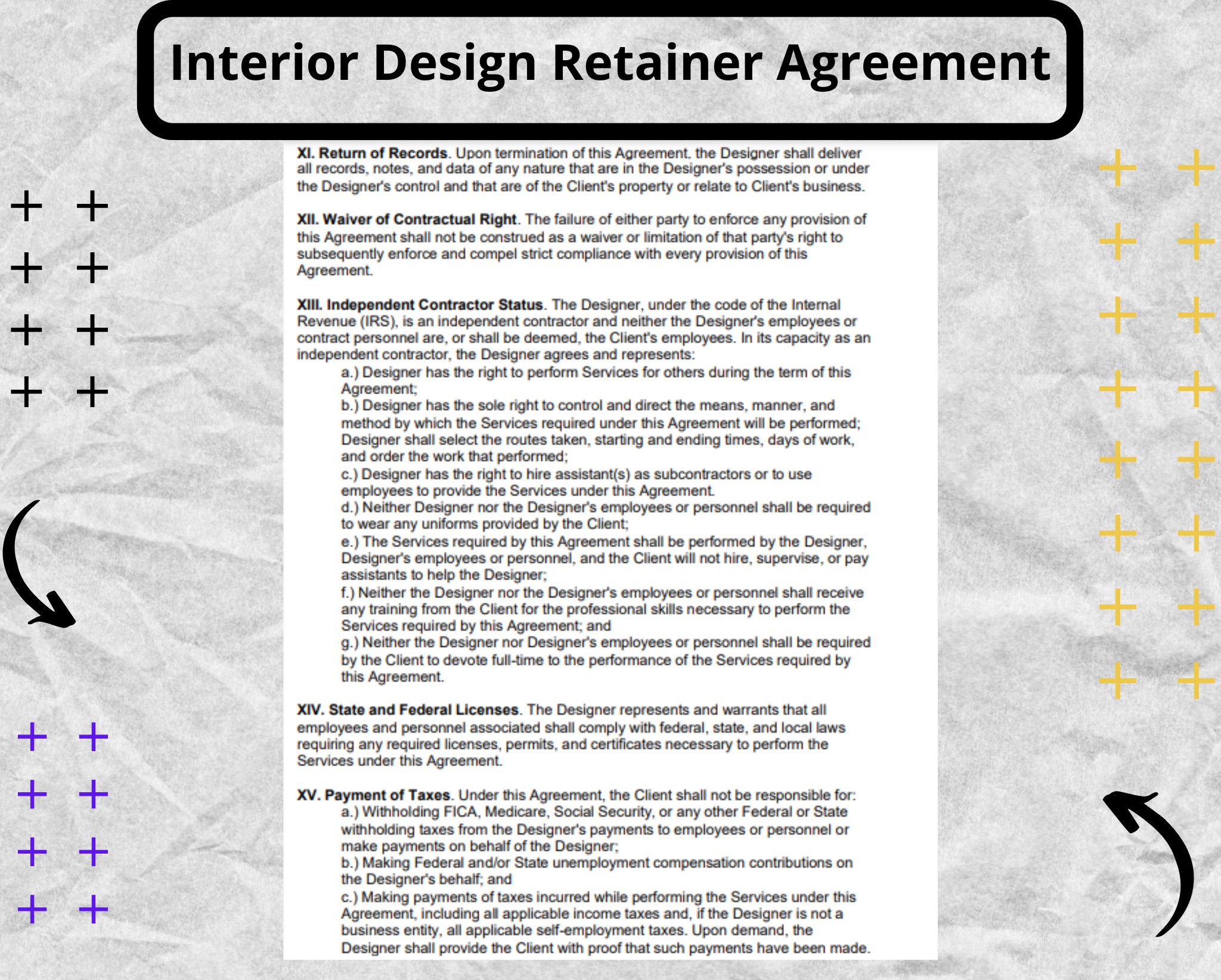 Interior Design Retainer Agreement Interior Design Retainer Agreement ...