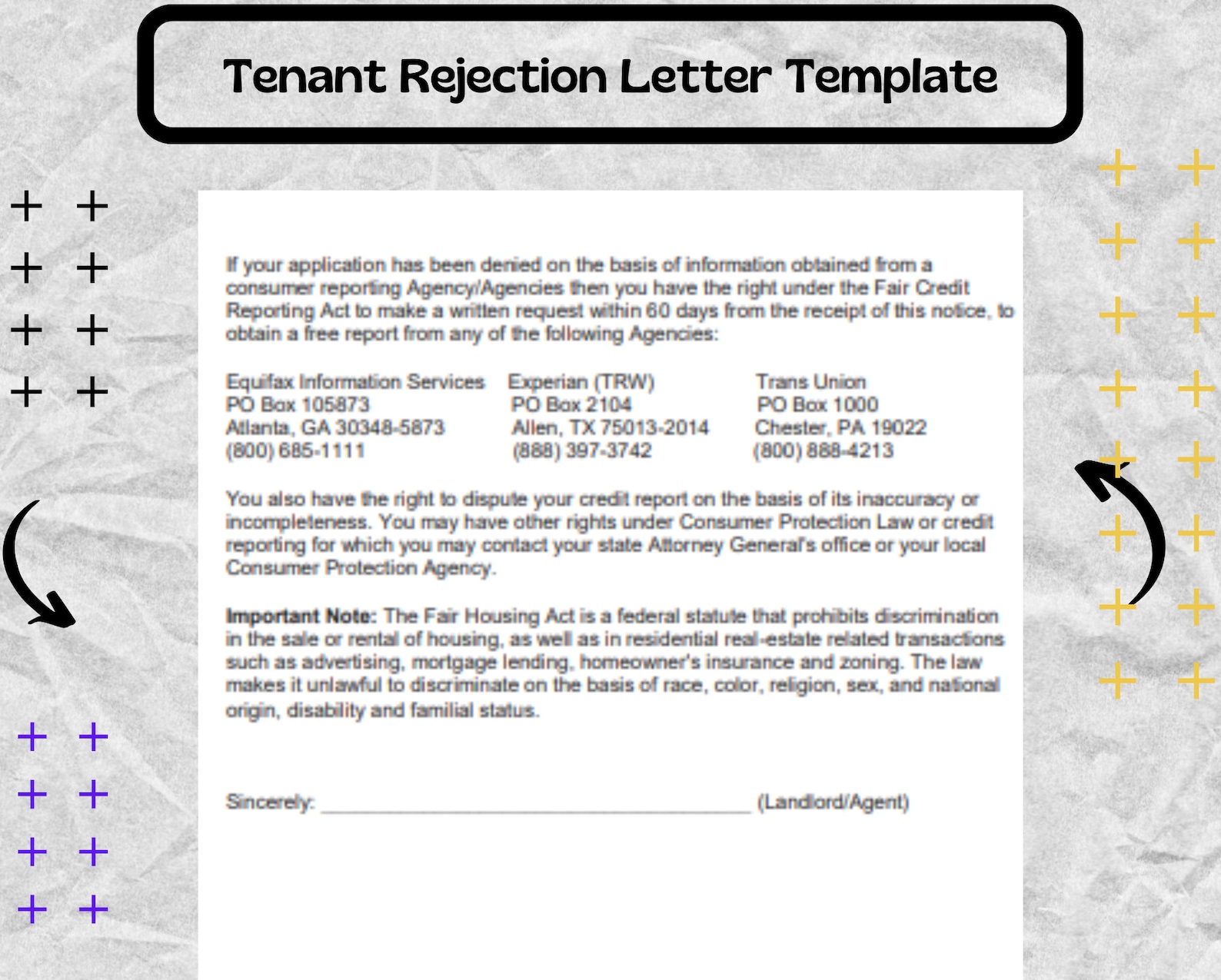 Tenant Rejection Letter Form - Tenant Rejection Letter Template ...