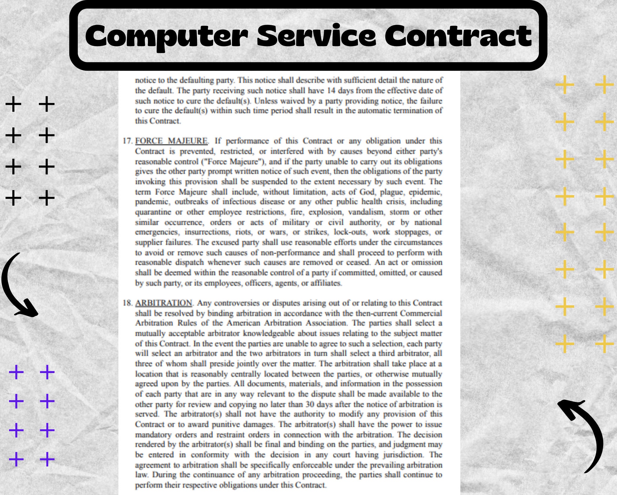 Computer Service Contract Template - Computer Service Contract Forms ...
