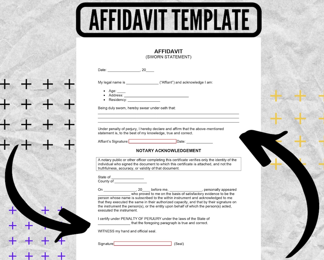Affidavite, Affidavit, Afadavit, Affidavit Template, Affidavit Form ...